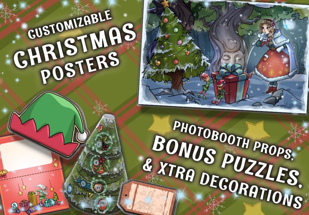 CHRISTMAS BOX of 4 Fun Escape Room Kits | Print & Play | Save 60%